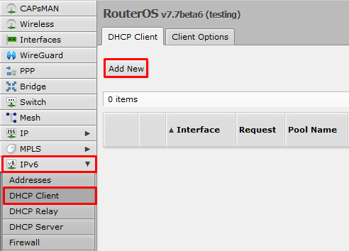 Настройка IPv6 на MikroTik - Дом.ру - Москве